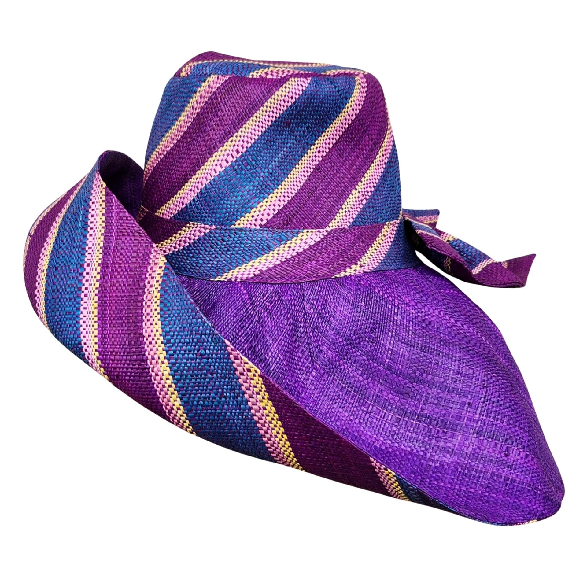Andile: Hand Woven Multicolor Madagascar Big Brim Raffia Sun Hat – The Black Art Depot