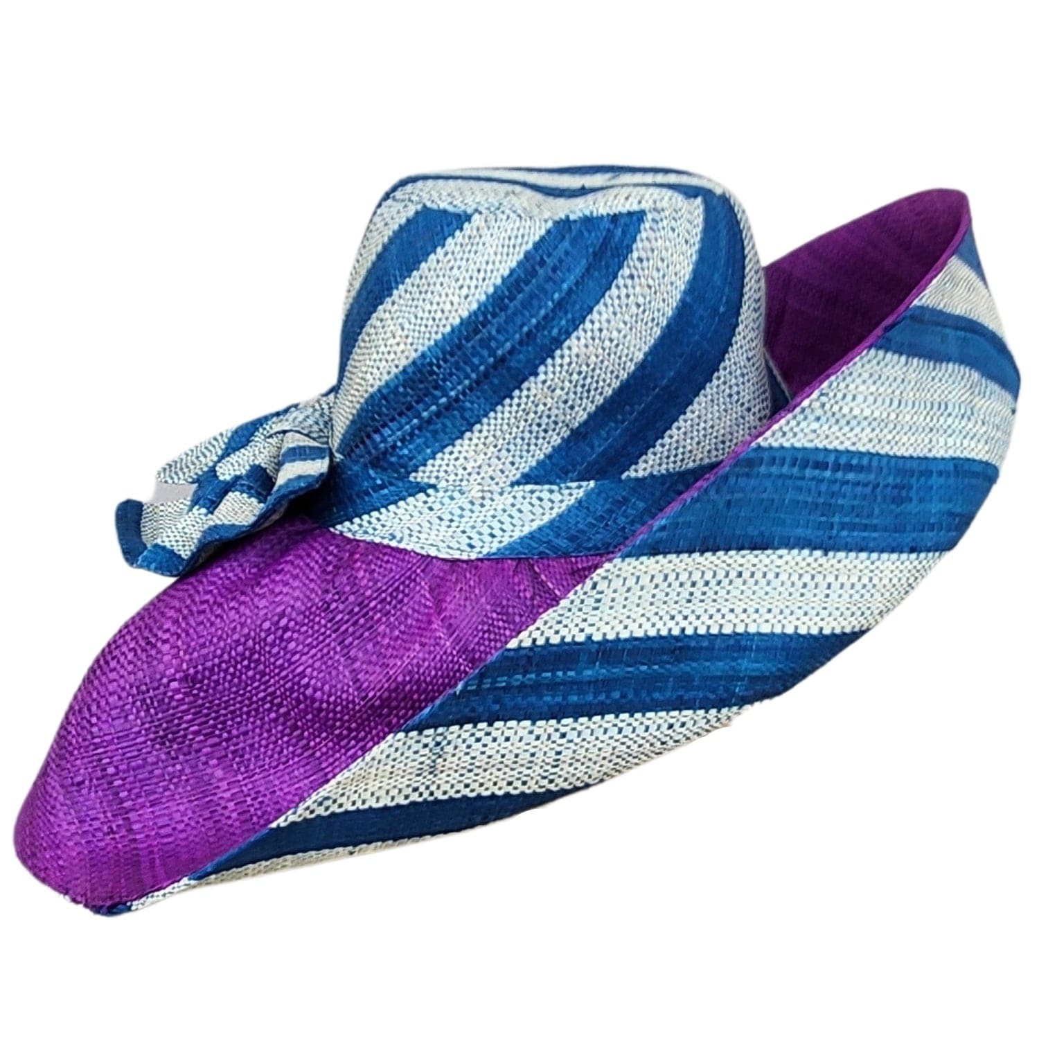 Femi: Hand Woven Multicolor Madagascar Big Brim Raffia Sun Hat – The Black Art Depot