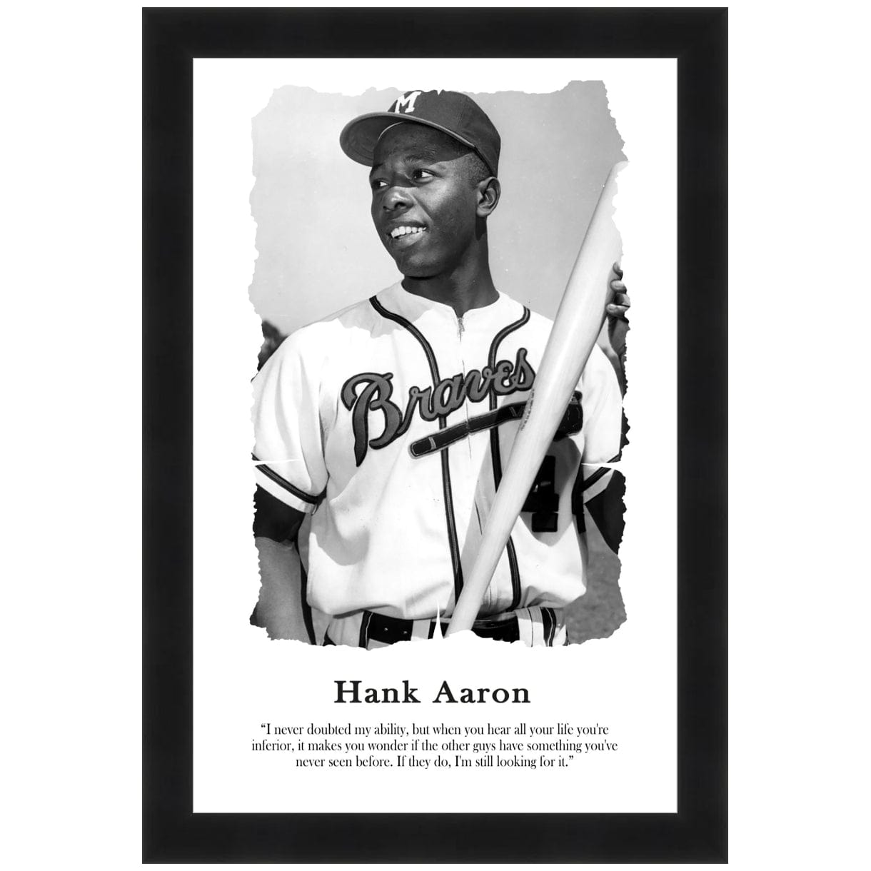 Hank Aaron: Still Lookin' For It - Motivational Baseball Poster – The Black Art Depot