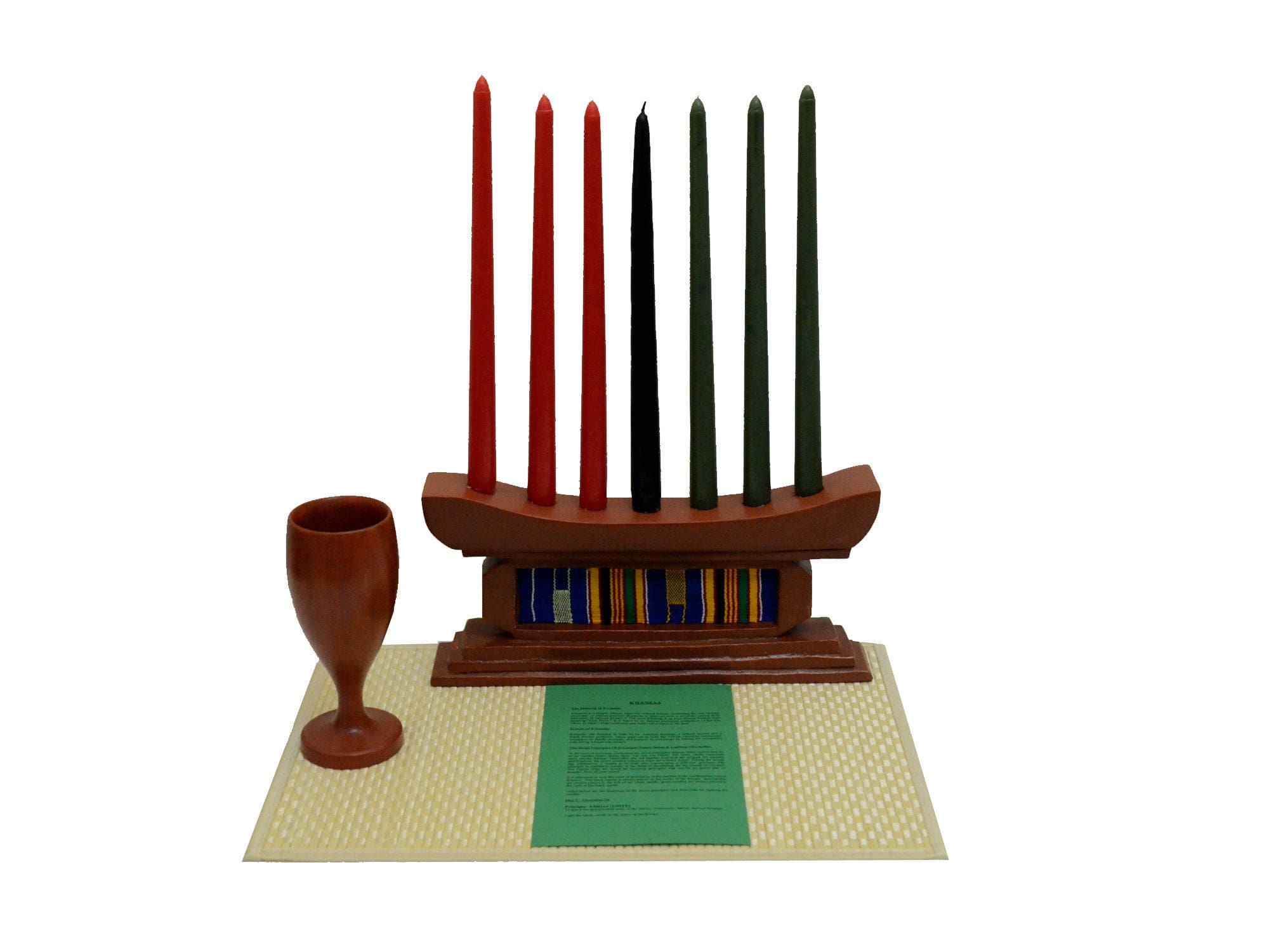 Kwanzaa Classic Kinara and Celebration Set (Hand Made in Ghana) – The ...