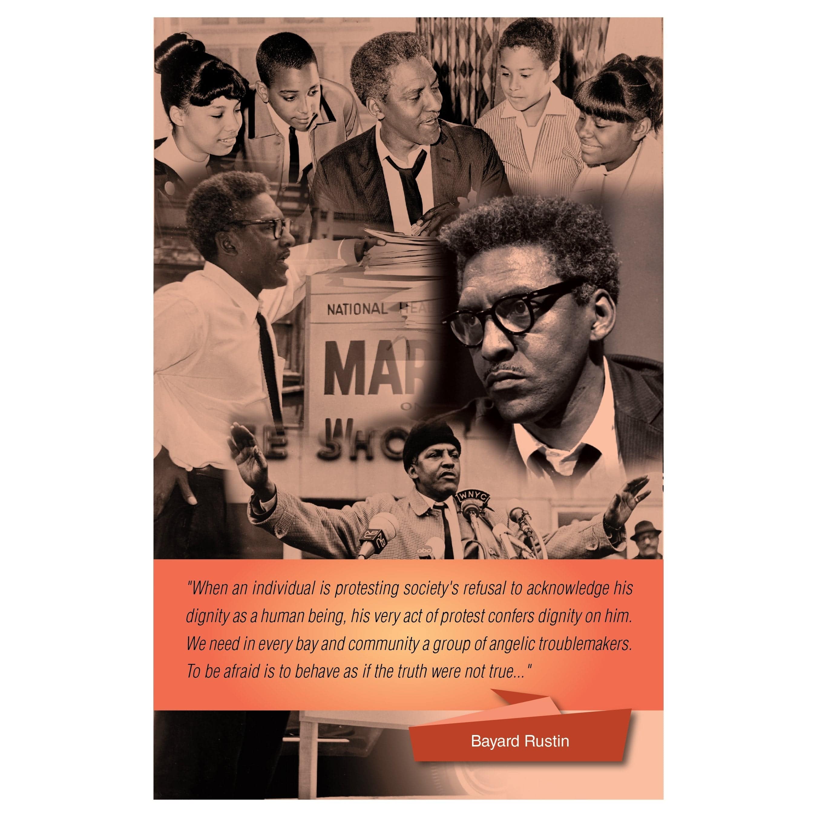 Bayard Rustin Poster by Sankofa Designs – The Black Art Depot