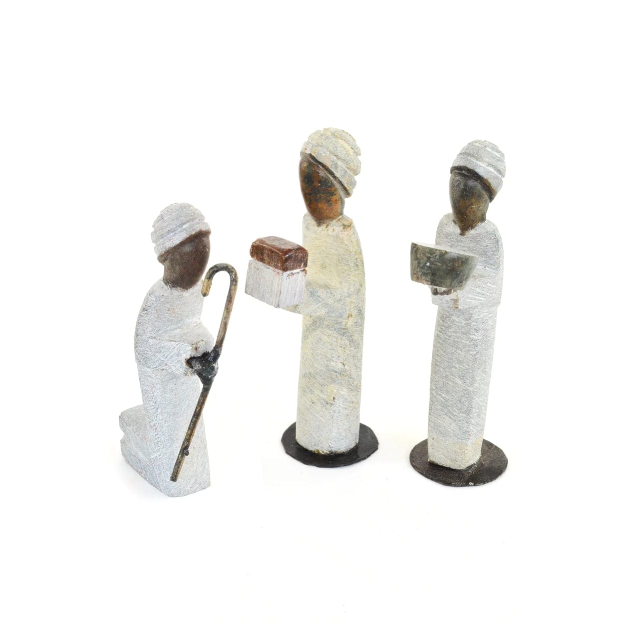 Hand Carved Serpentine Stone African Nativity Scene (Shona Sculpture ...