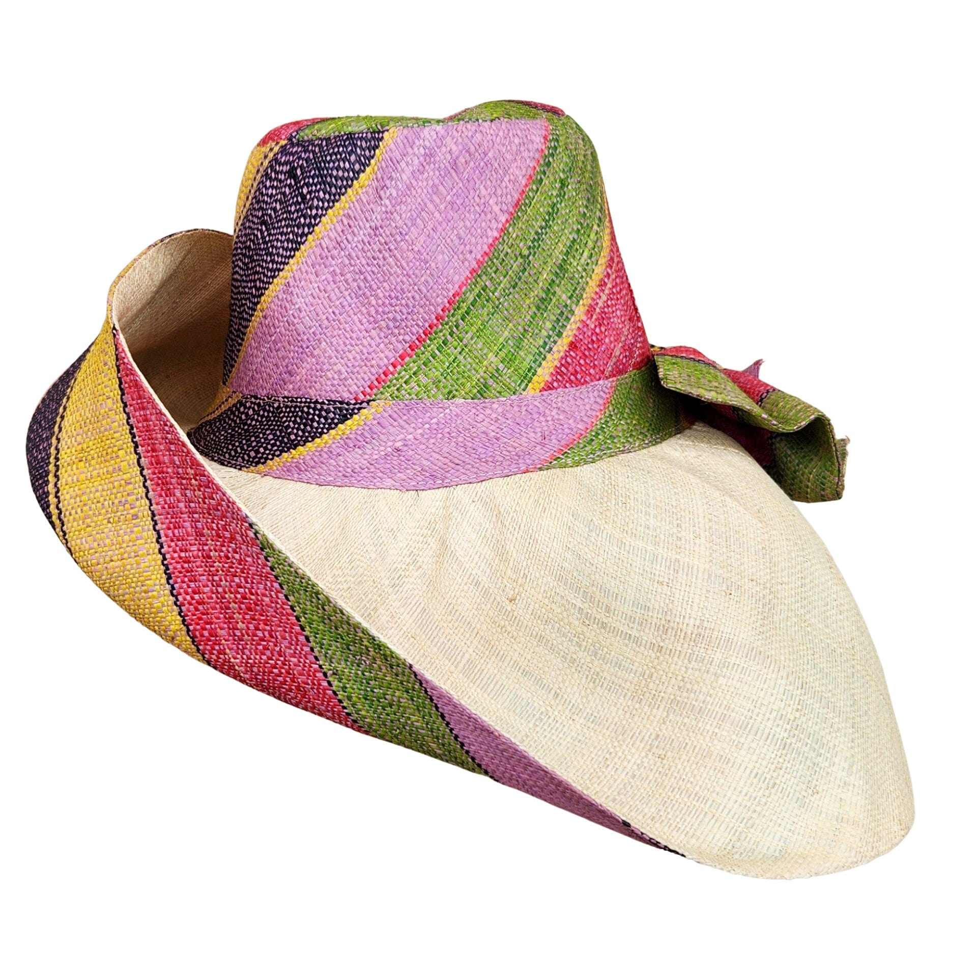 Bandile: Hand Woven Multicolor Madagascar Big Brim Raffia Sun Hat – The Black Art Depot
