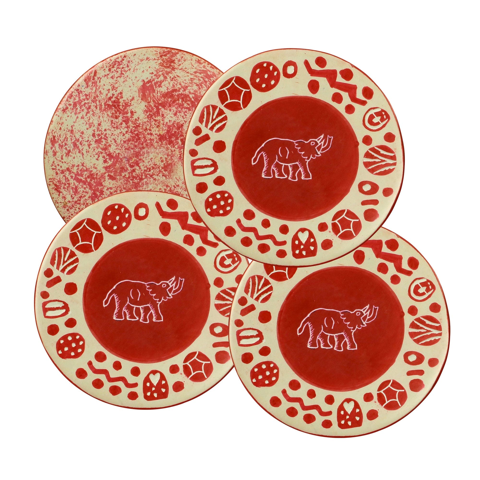 Authentic African Hand Made Elephant Soapstone Coaster Set – The Black ...