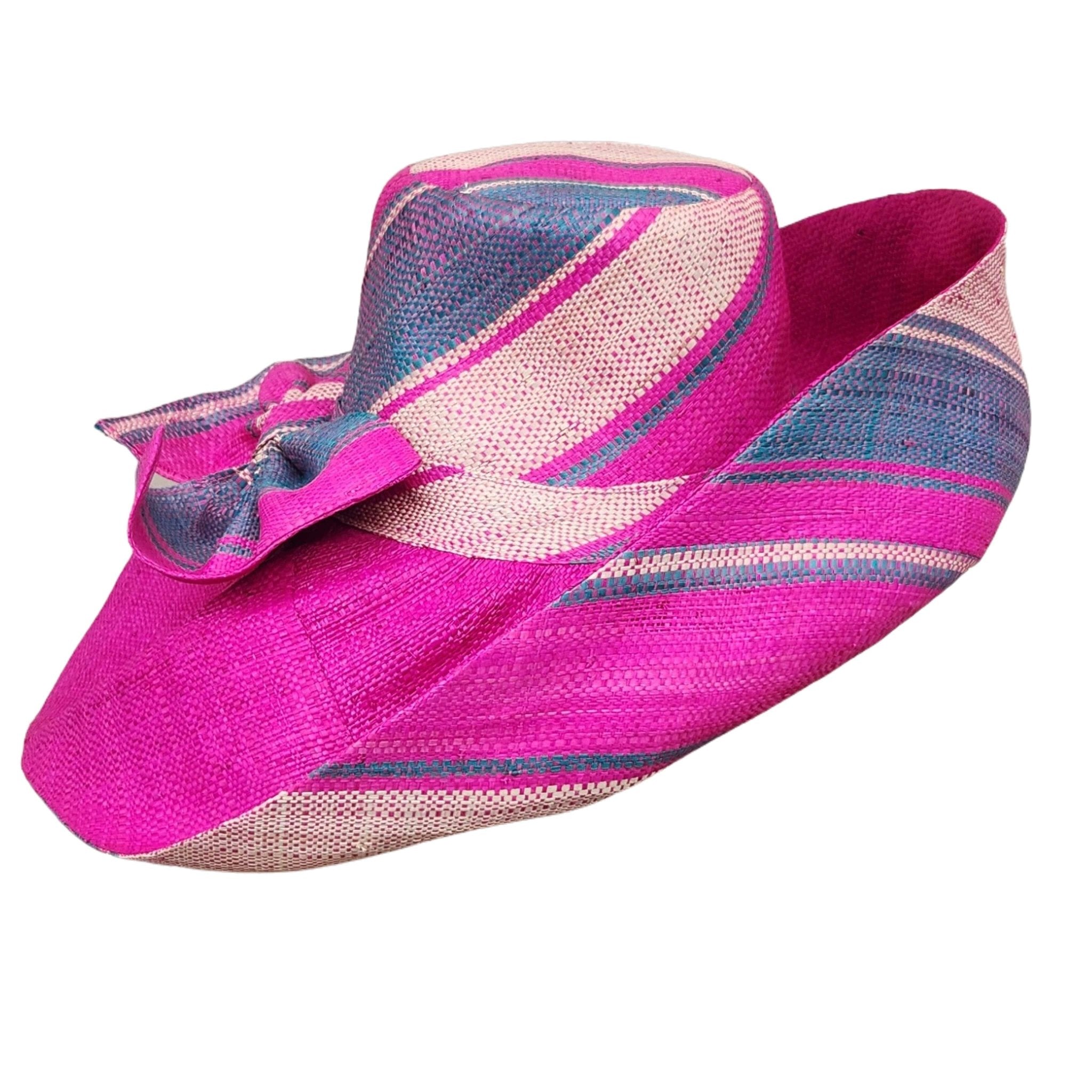 Dumisani: Hand Woven Multicolor Madagascar Big Brim Raffia Sun Hat ...