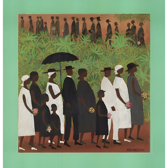 Funeral Processsion by Ellis Wilson: Cosby Show Art – The Black Art Depot