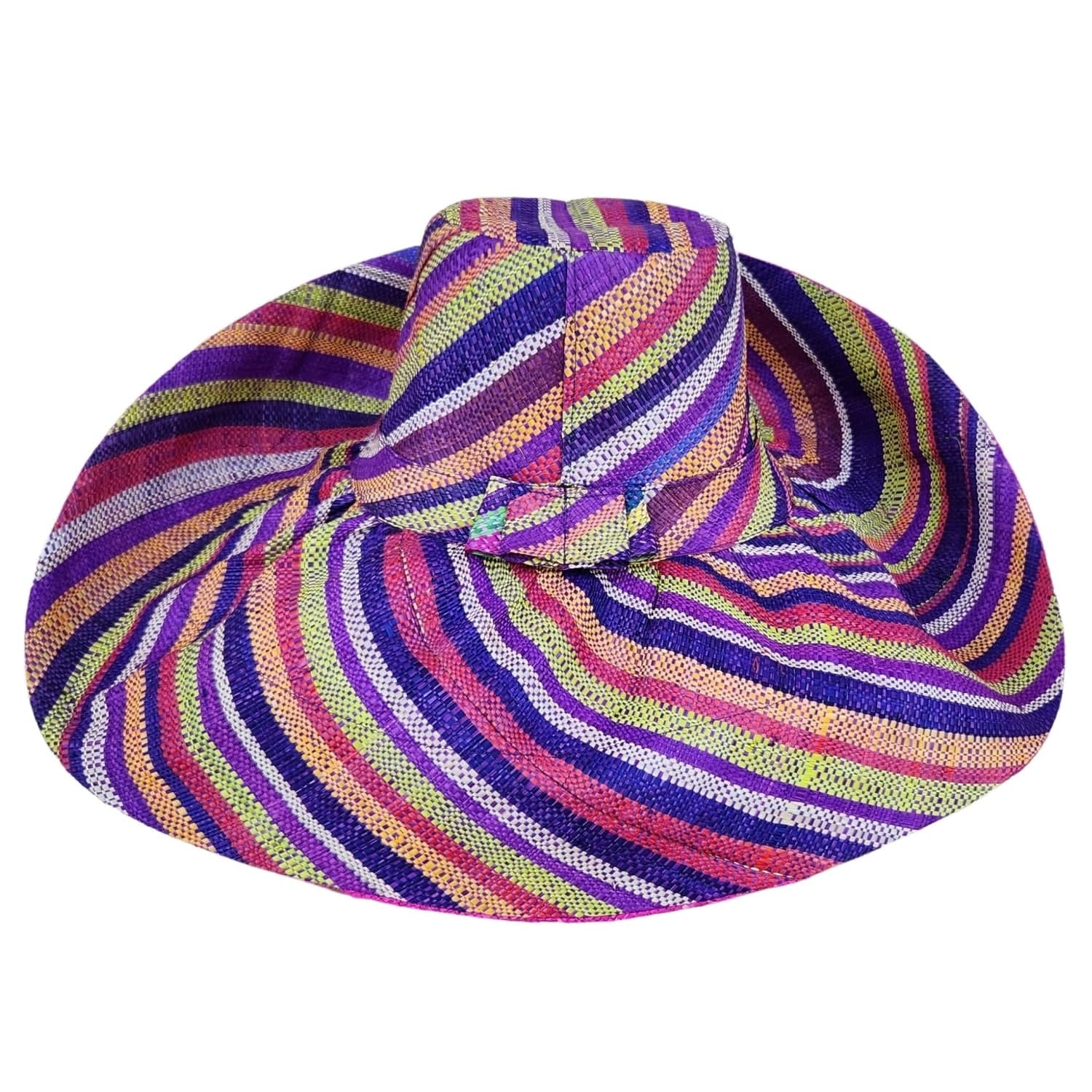 Mao: Hand Woven Multicolor Madagascar Big Brim Raffia Sun Hat – The ...