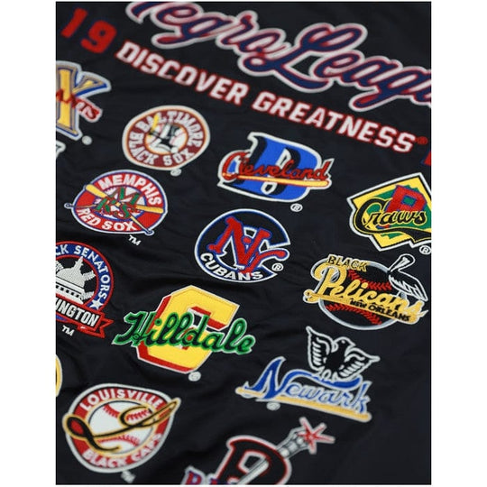 Negro Leagues Baseball Commemorative Embroidered Black Bomber Jacket ...
