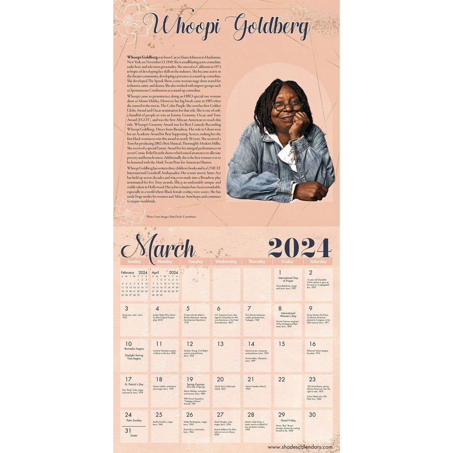Phenomenal African American Women: 2024 Black History Calendar – The ...