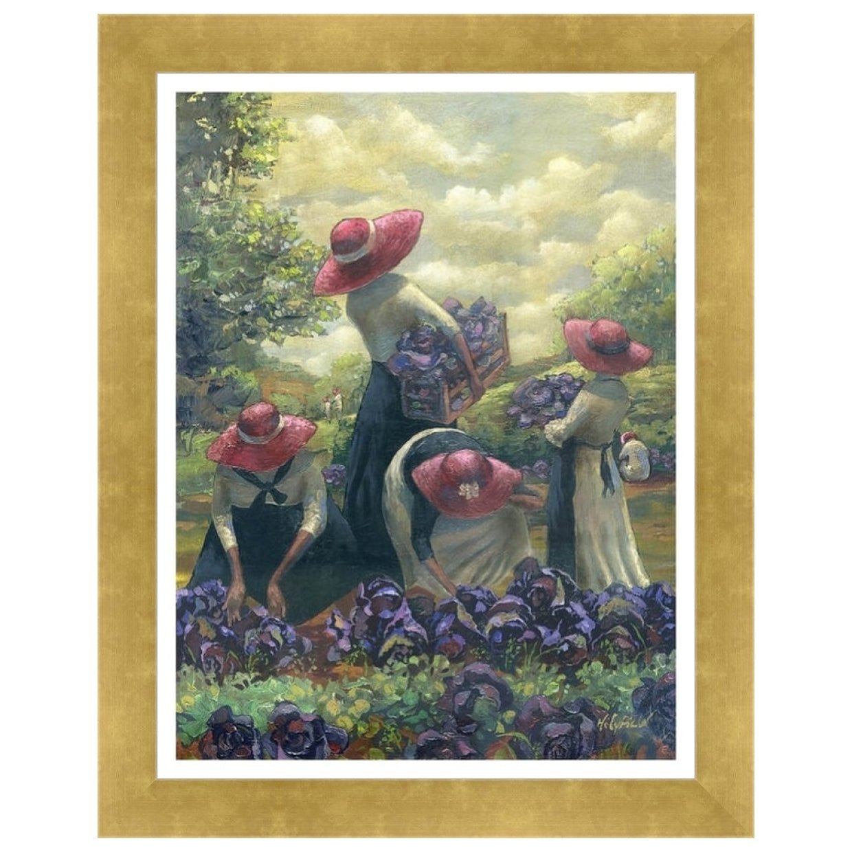 Purple Cabbage and Red Hats by John Holyfield | Limited Edition Art ...