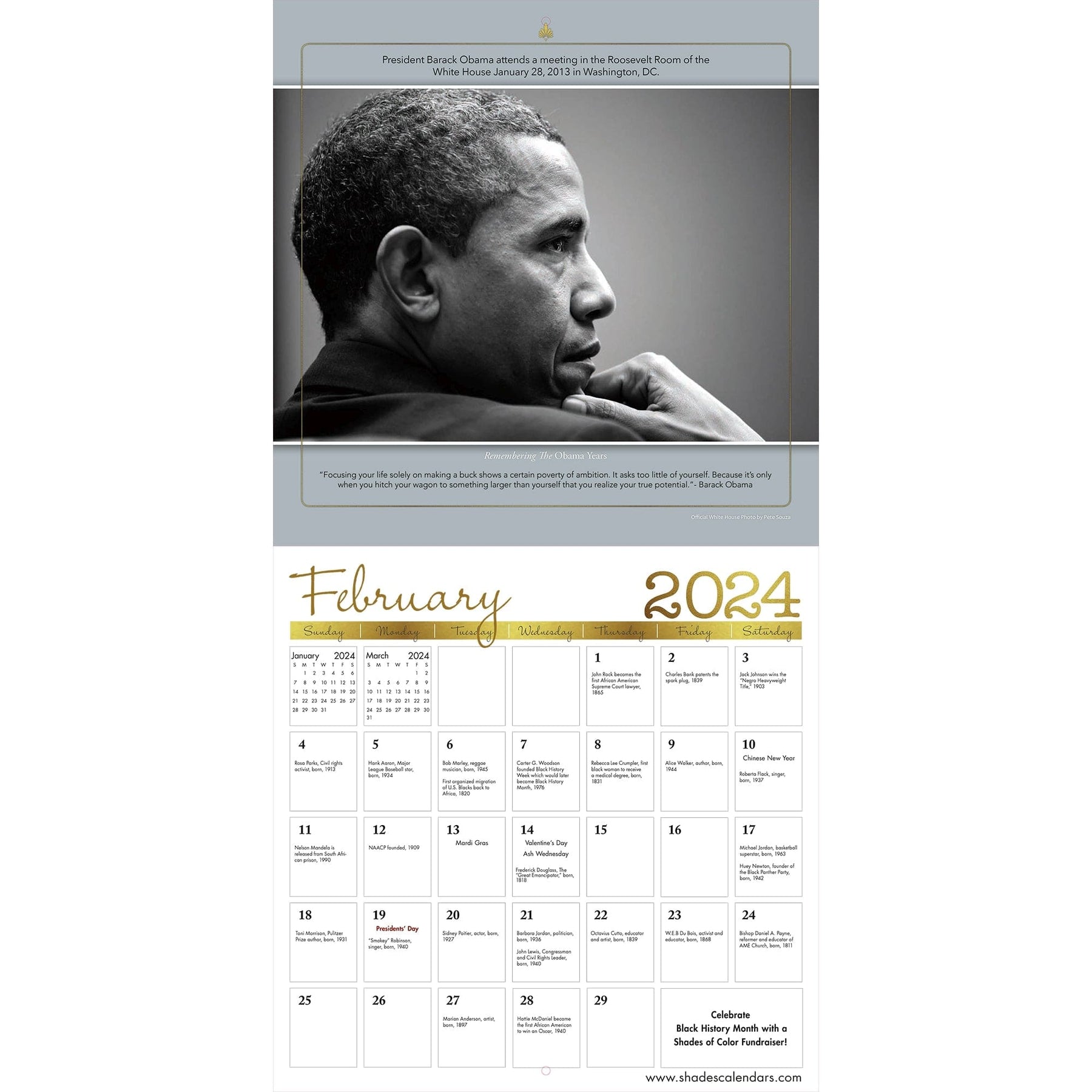 The Obama Years: 2024 Commemorative Black History Wall Calendar – The ...