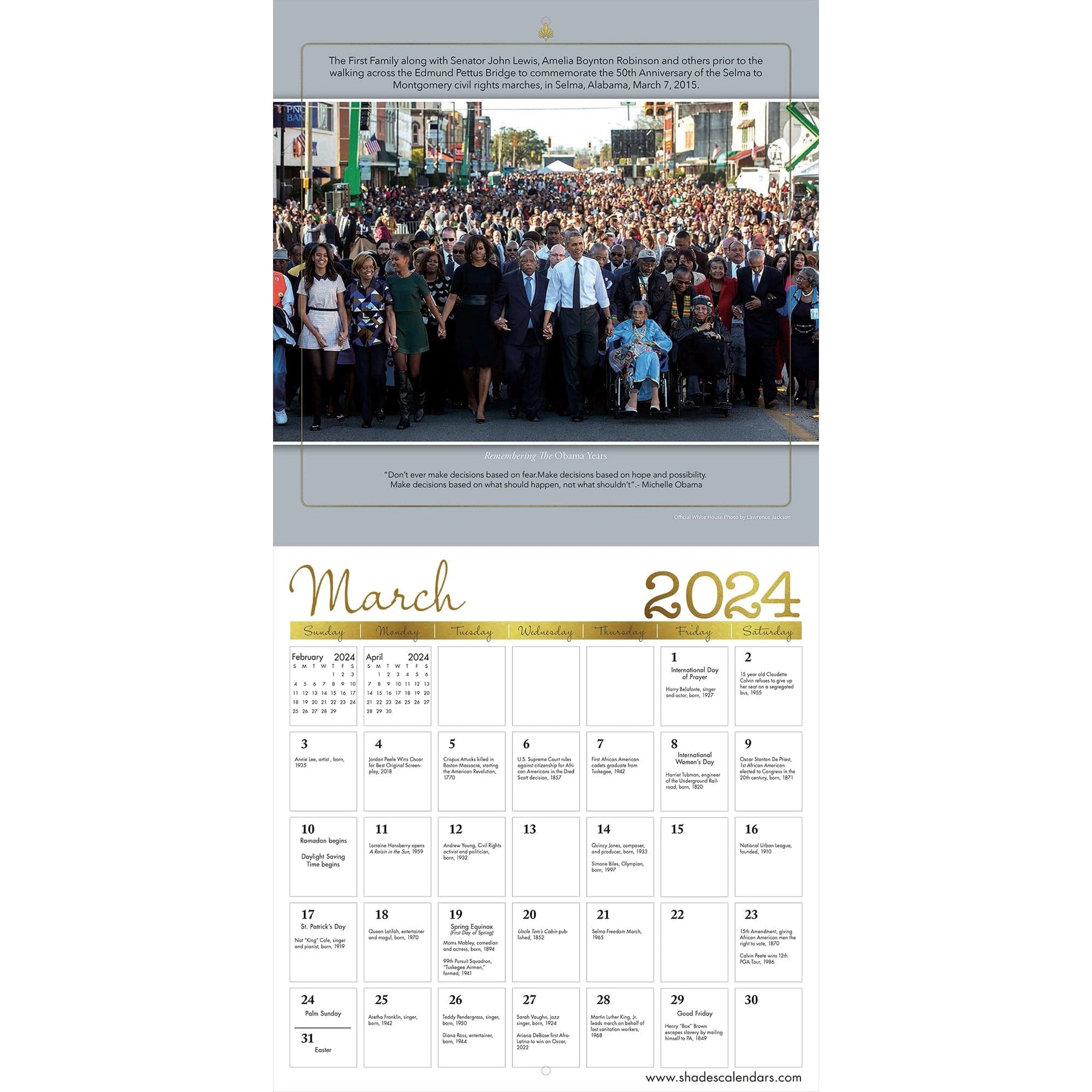 The Obama Years: 2024 Commemorative Black History Wall Calendar – The ...