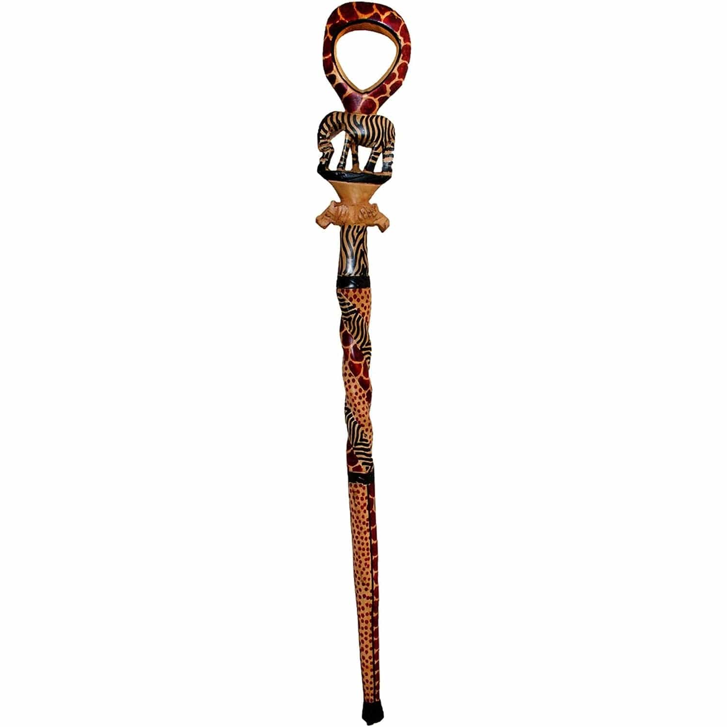 Authentic African Hand Made Wood Zebra Decorative Walking Stick/Cane ...