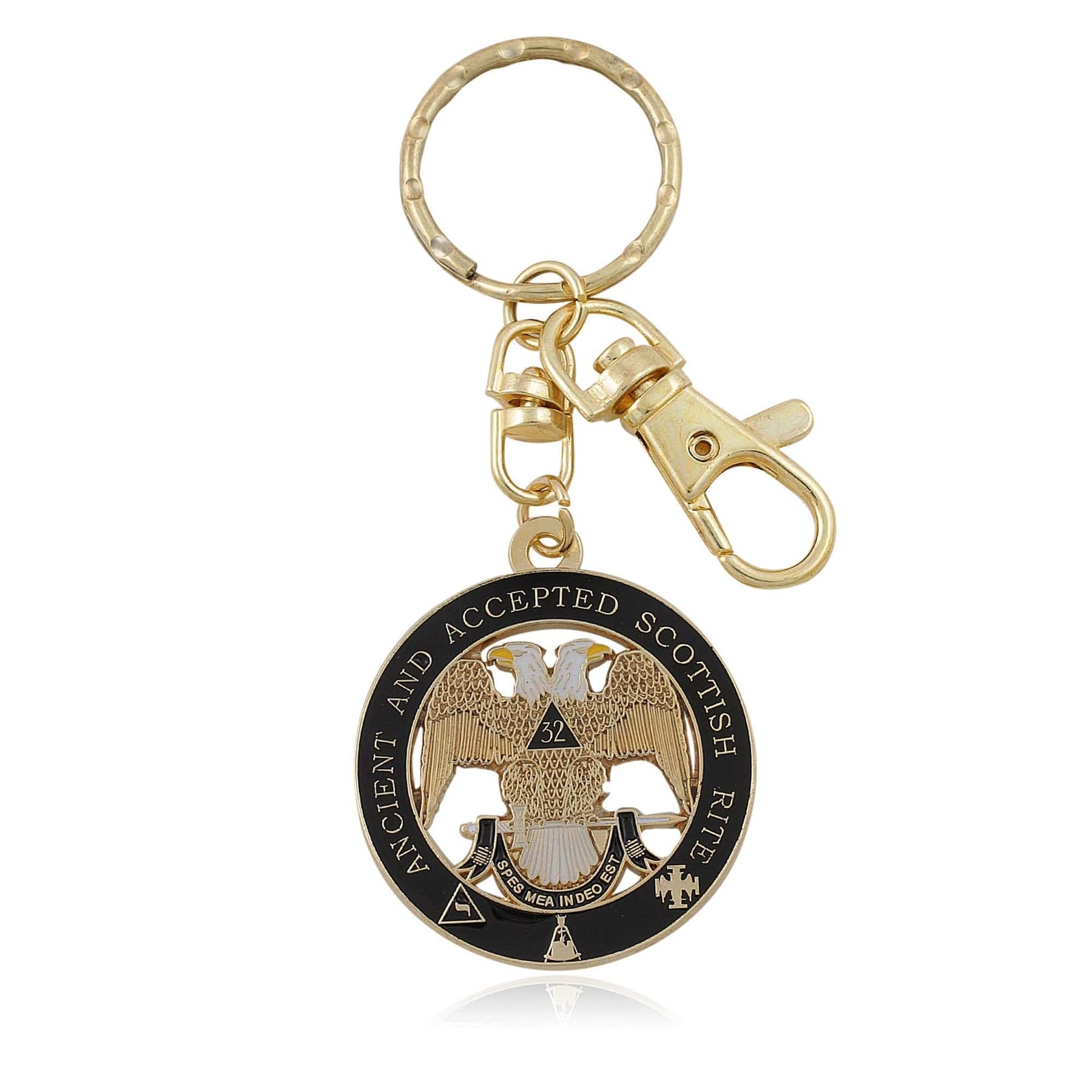 Ancient & Accepted Scottish Rite Key Chain with Belt Clip (32 Degrees ...