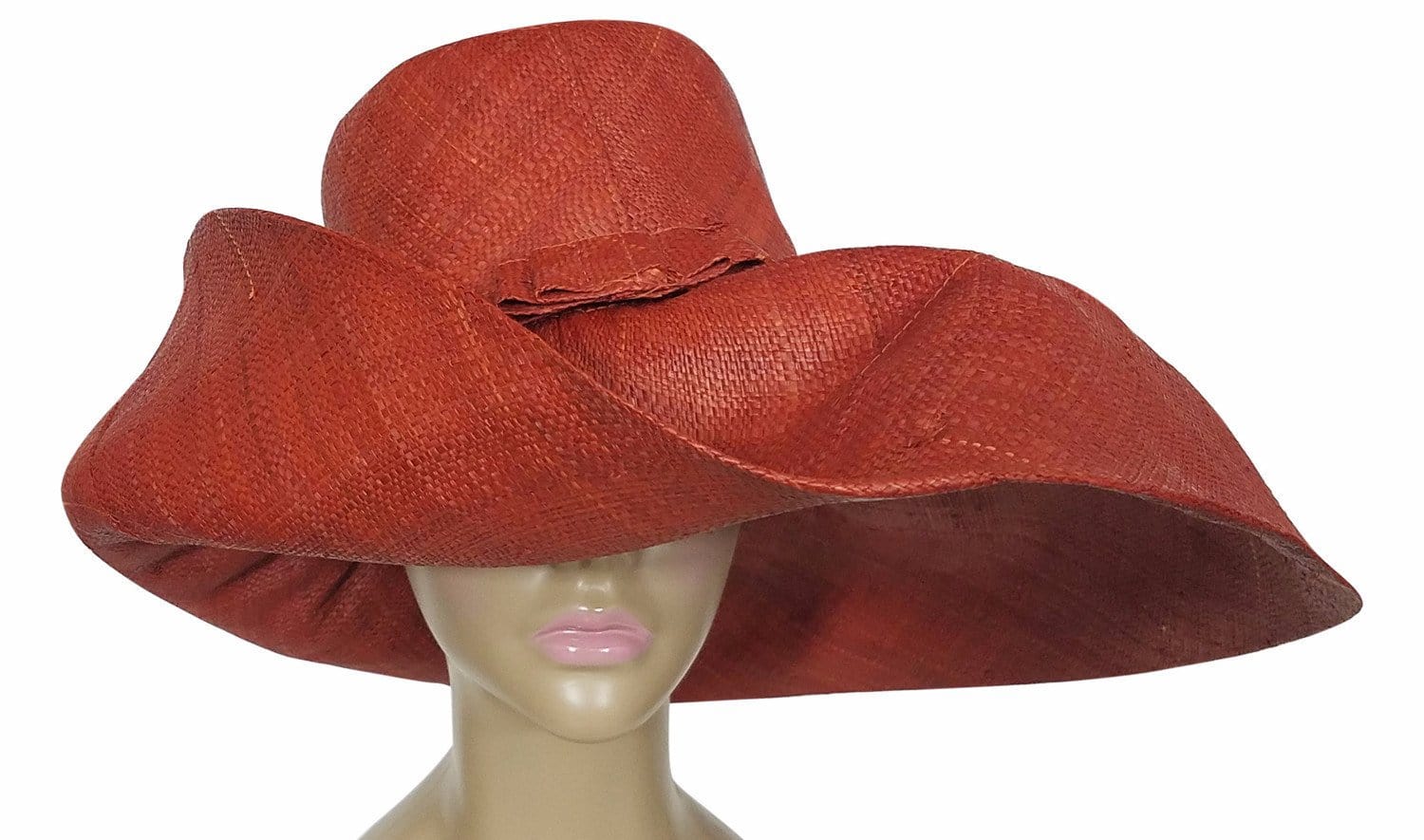 Zuwena: Hand Made Burnt Orange Madagascar Big Brim Raffia Sun Hat – The ...