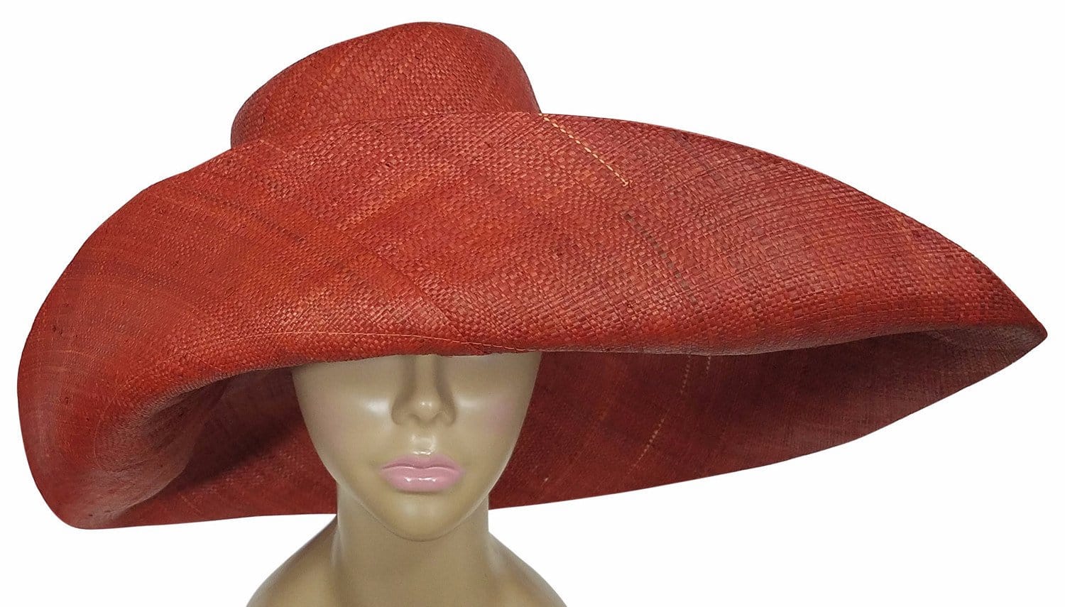 Zuwena: Hand Made Burnt Orange Madagascar Big Brim Raffia Sun Hat – The ...