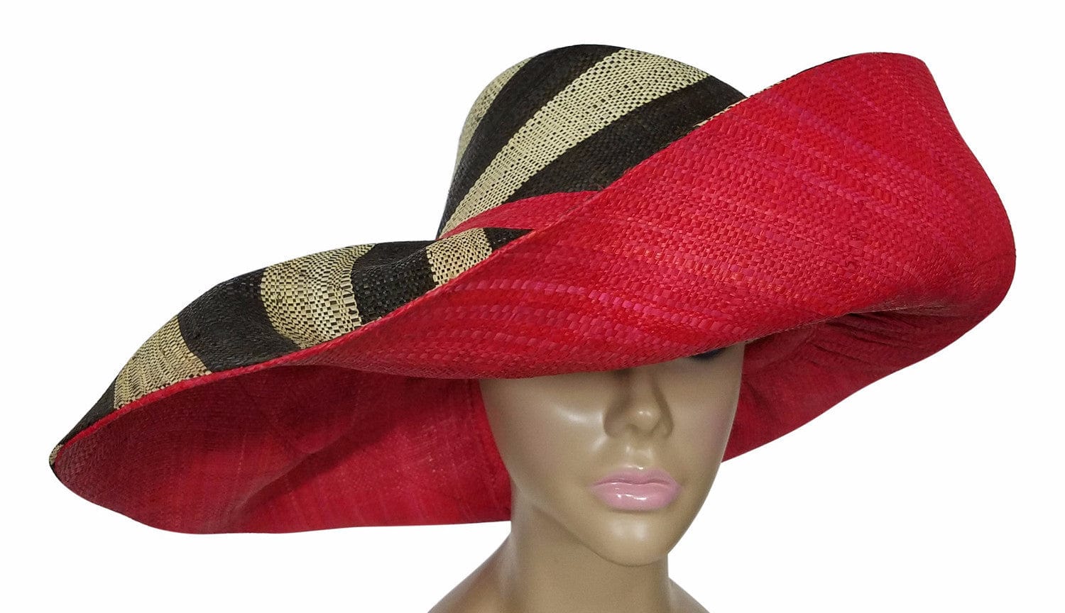 Ulu: Hand Made Multicolored Madagascar Shapeable Big Brim Raffia Hat ...