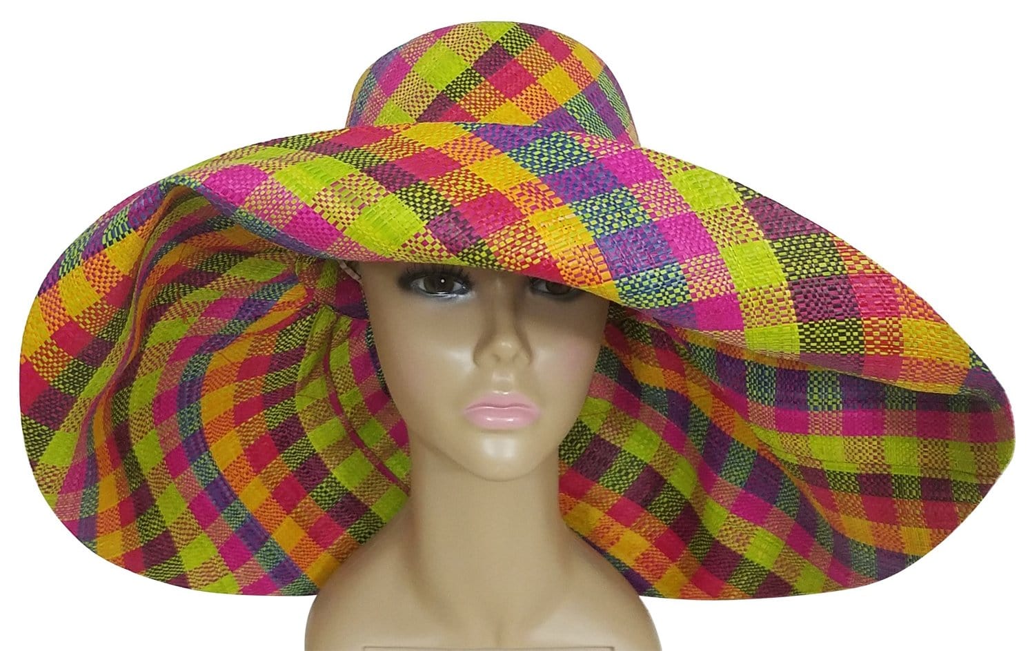 Ayobunmi: Hand Woven Multi-Color Madagascar Big Brim Raffia Sun Hat ...