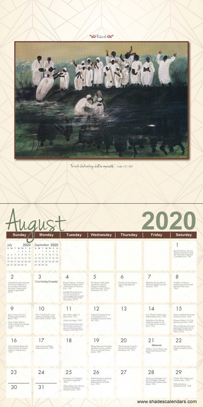 The Art of Annie Lee: 2020 African American Wall Calendar – The Black ...