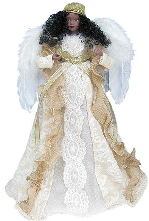 Holiday Blessings: African American Angel Tree Topper by Santa's ...