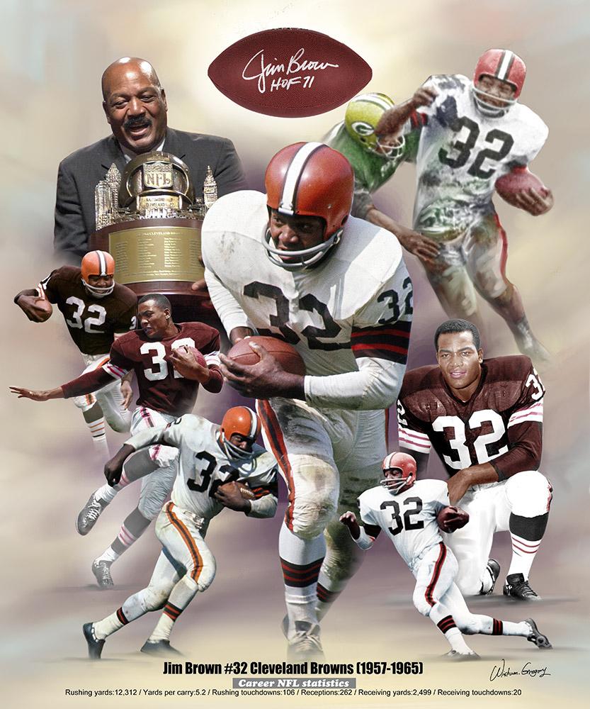 Jim Brown by Wishum Gregory – The Black Art Depot