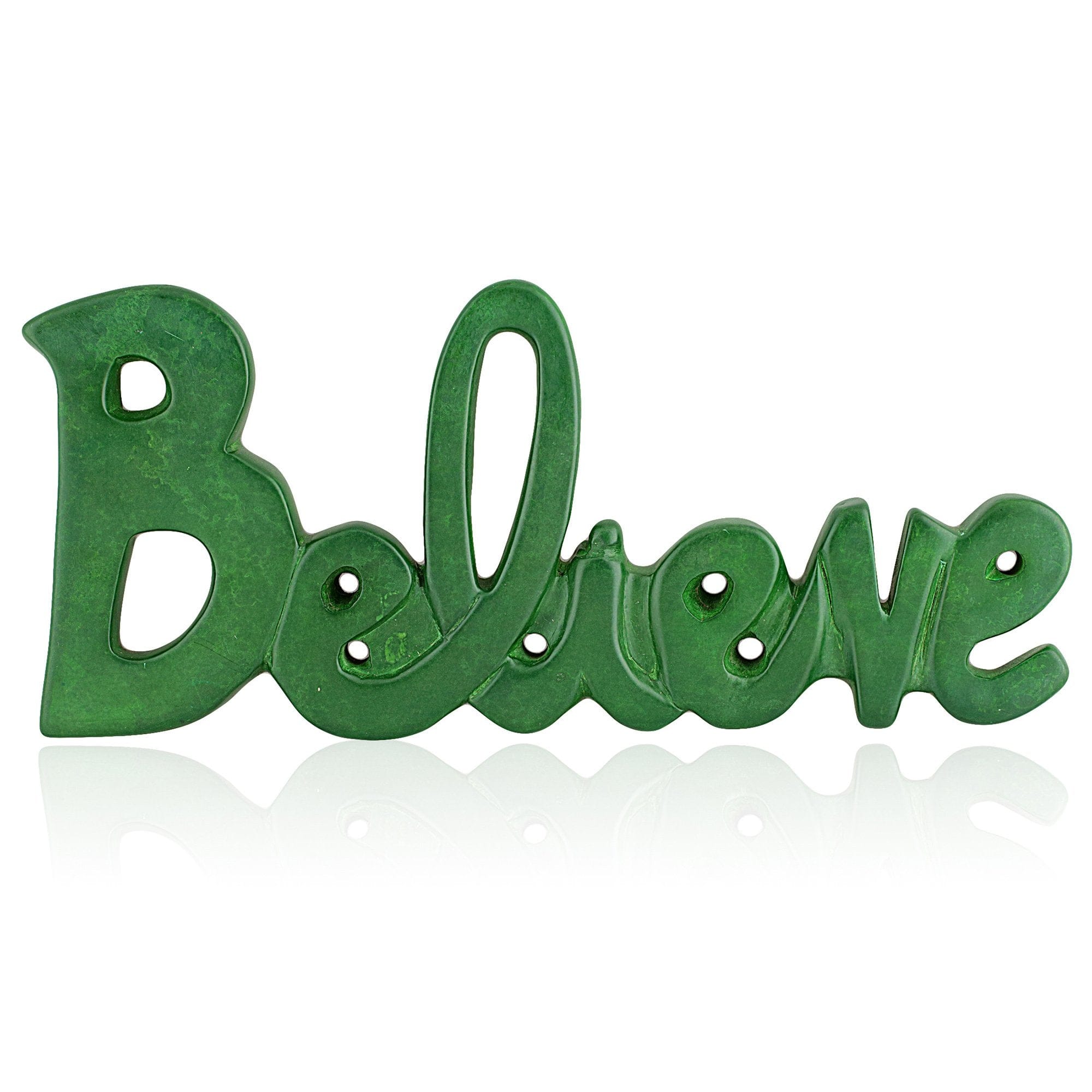 Believe Soapstone "Word" Sculpture (Green): African Tabletop Decor ...