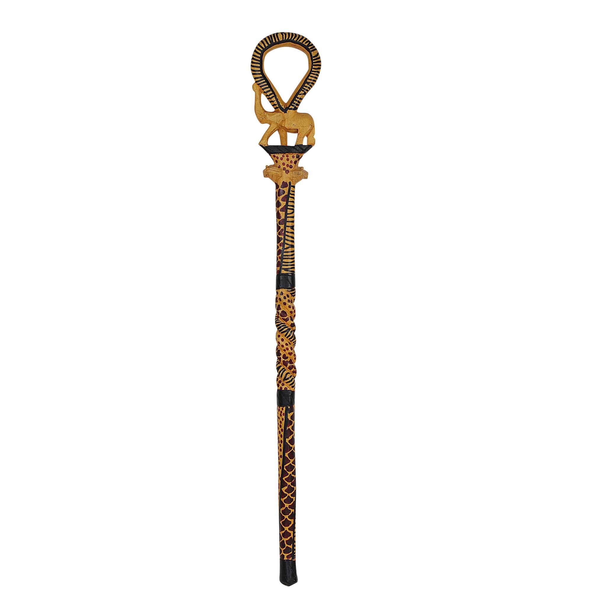 Authentic African Elephant and Lion Walking Stick (Yellow Wood) – The ...