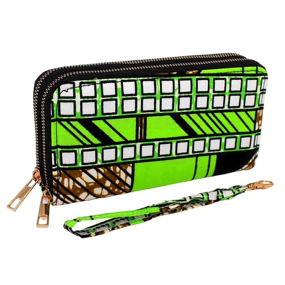 Double Zippered African Wax Print Wallet/Wristlet by Boutique Africa ...