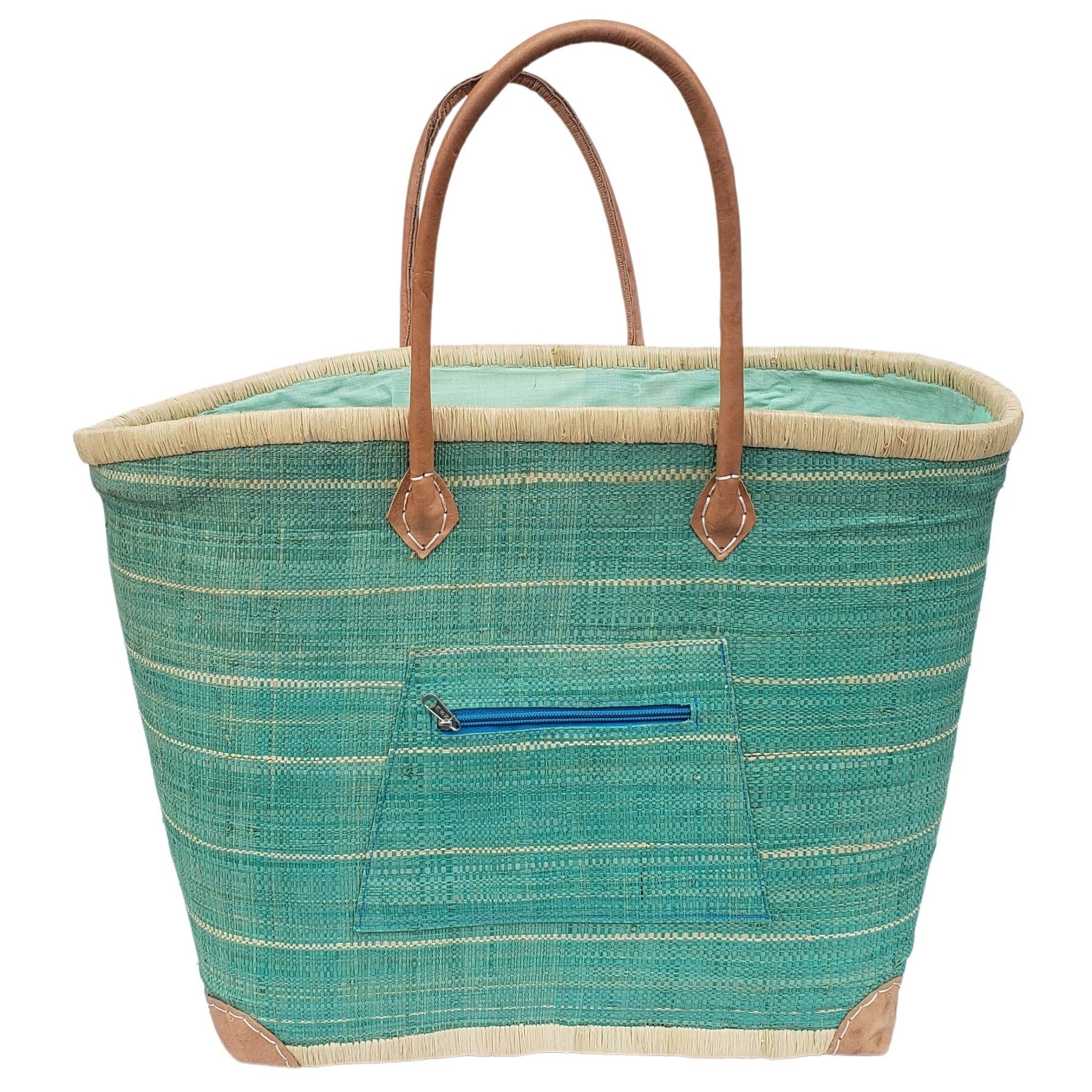 Adjanie: Authentic Madagascar Raffia and Leather Tote Bag – The Black ...