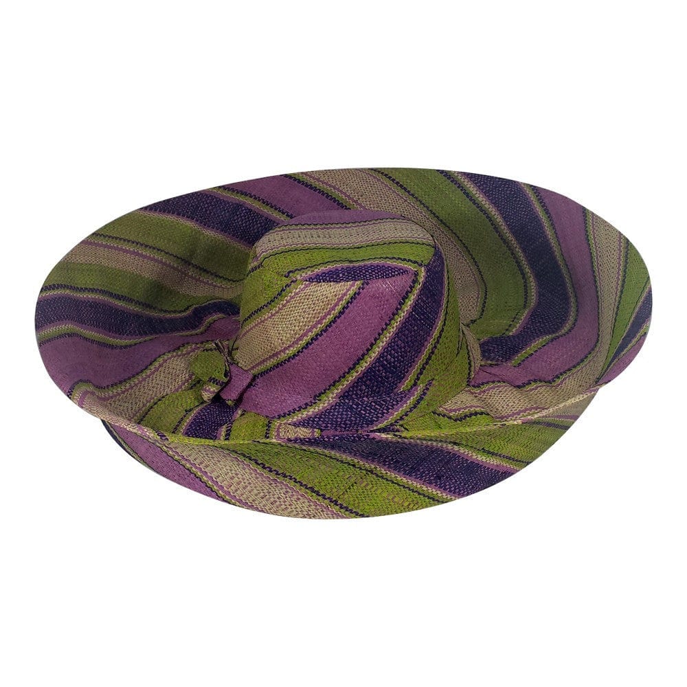 Afua: Hand Woven Multicolored Madagascar Raffia Hat – The Black Art Depot