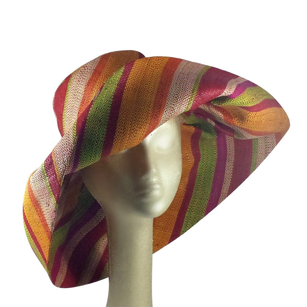 Amara: Hand Woven Multicolored Madagascar Raffia Hat – The Black Art Depot