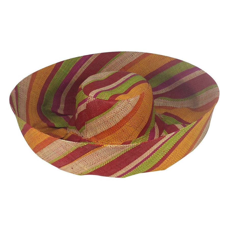 Amara: Hand Woven Multicolored Madagascar Raffia Hat – The Black Art Depot