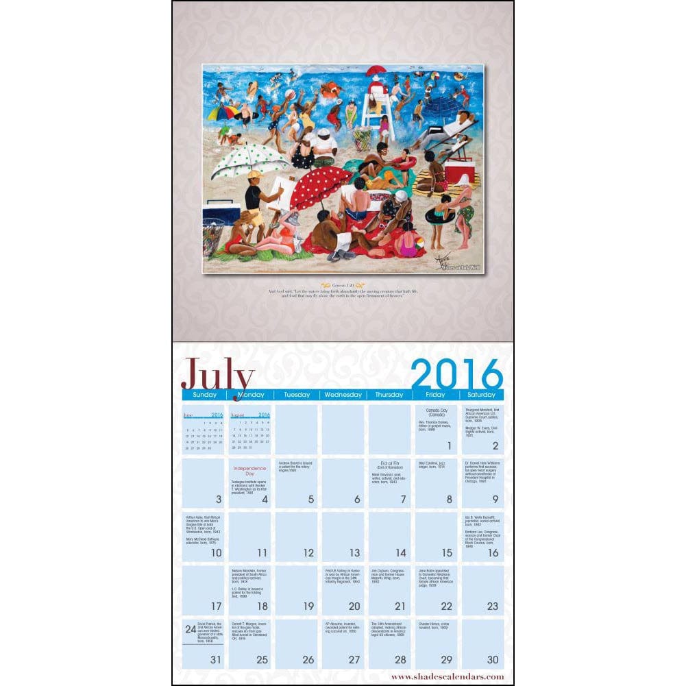 Art of Annie Lee: 2016 African American Wall Calendar – The Black Art Depot