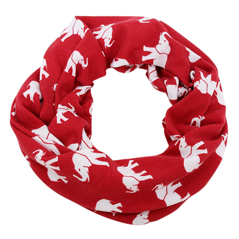 Crimson and Cream Elephant Infinity Scarf – The Black Art Depot