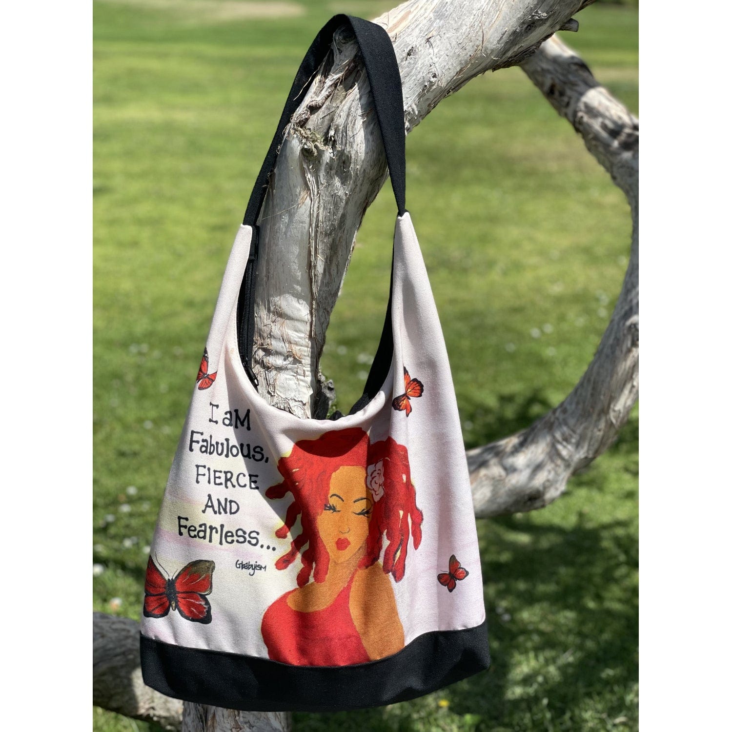I Am Fabulous, Fierce and Fearless Hobo Shoulder Bag by GBaby – The Black Art Depot