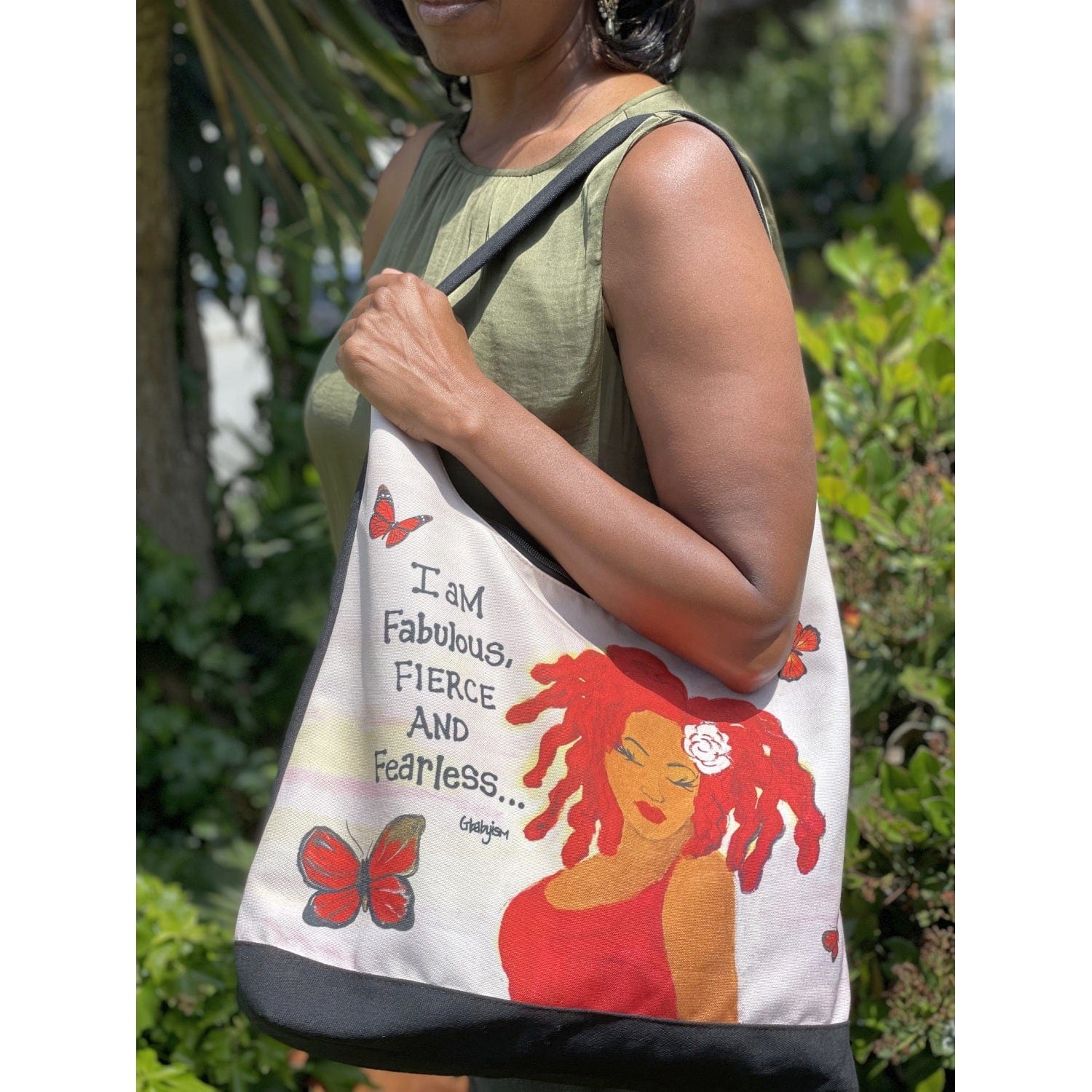 I Am Fabulous, Fierce and Fearless Hobo Shoulder Bag by GBaby – The Black Art Depot