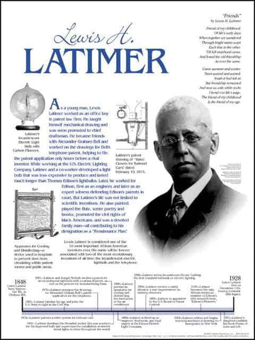 Lewis H. Latimer: Timeline Poster by Techdirections – The Black Art Depot