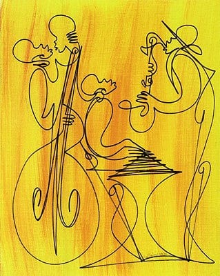 Musical Shadow by Sir Shadow (Art Print) – The Black Art Depot