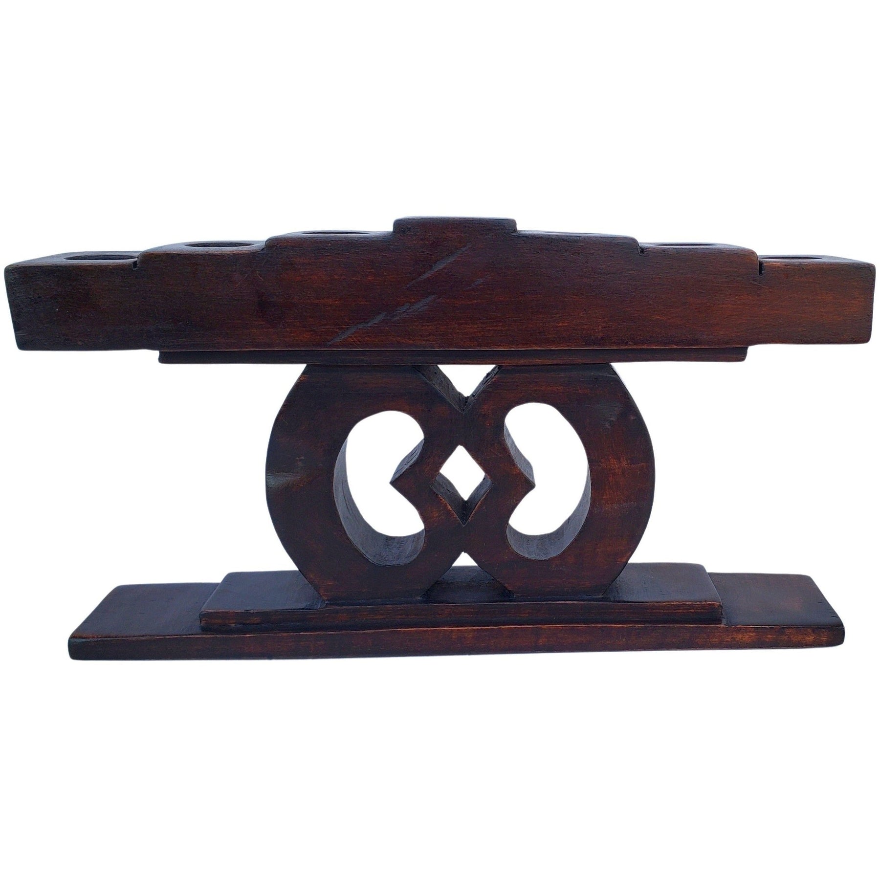 Nyame Biribi Wo Soro: Authentic Hand Carved Kwanzaa Wood Kinara Set ...