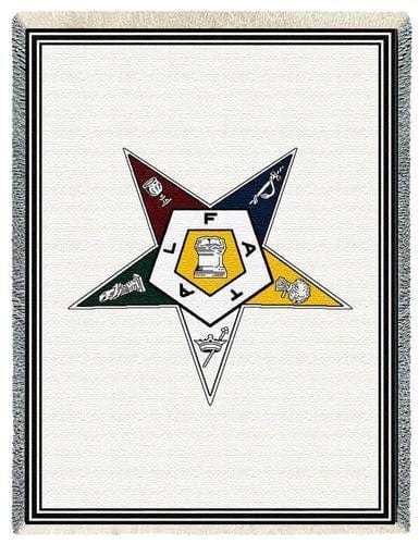 Order of the Eastern Star Tapestry Throw (100% Cotton - Made in USA ...