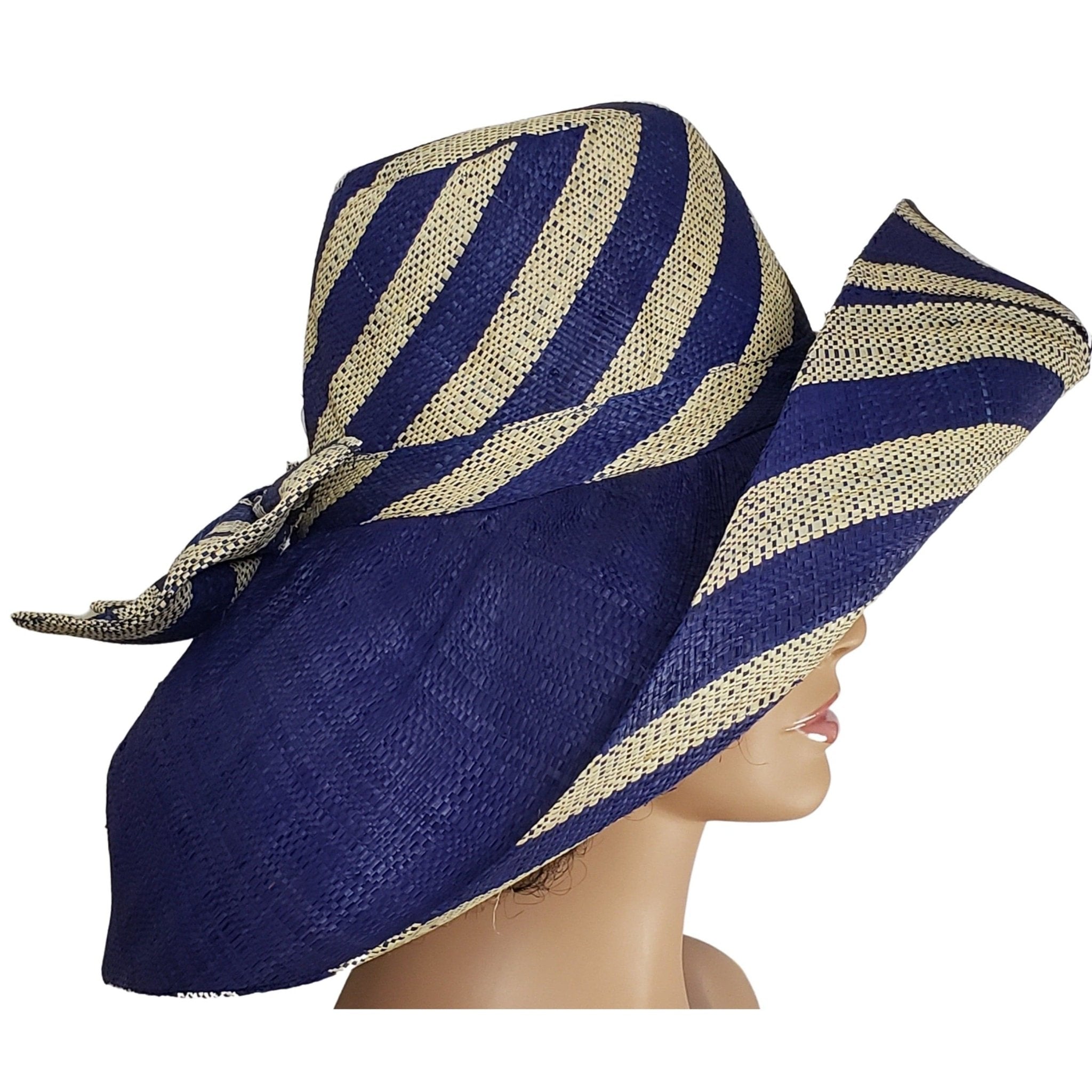 Oluchi: Hand Woven Multi-Color Madagascar Big Brim Raffia Sun Hat – The ...